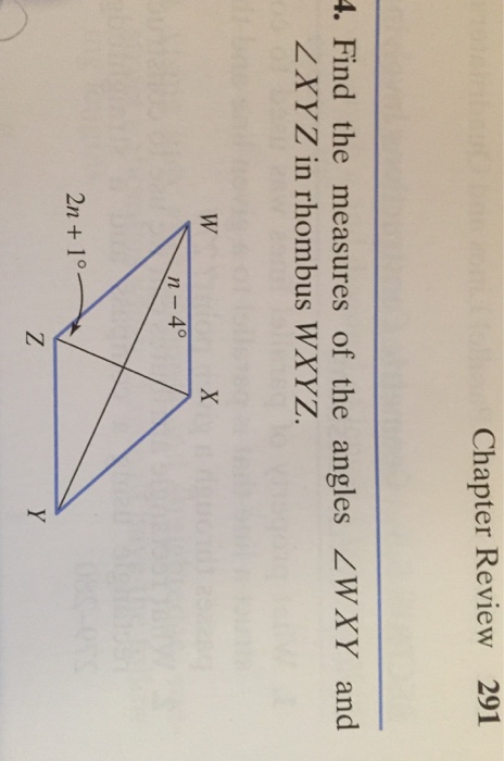 Solved Find the measures of the angles angle WXY and angle | Chegg.com
