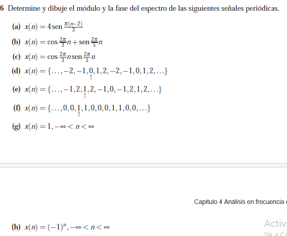 Solved 6 ﻿Determine y dibuje el módulo y la fase del | Chegg.com