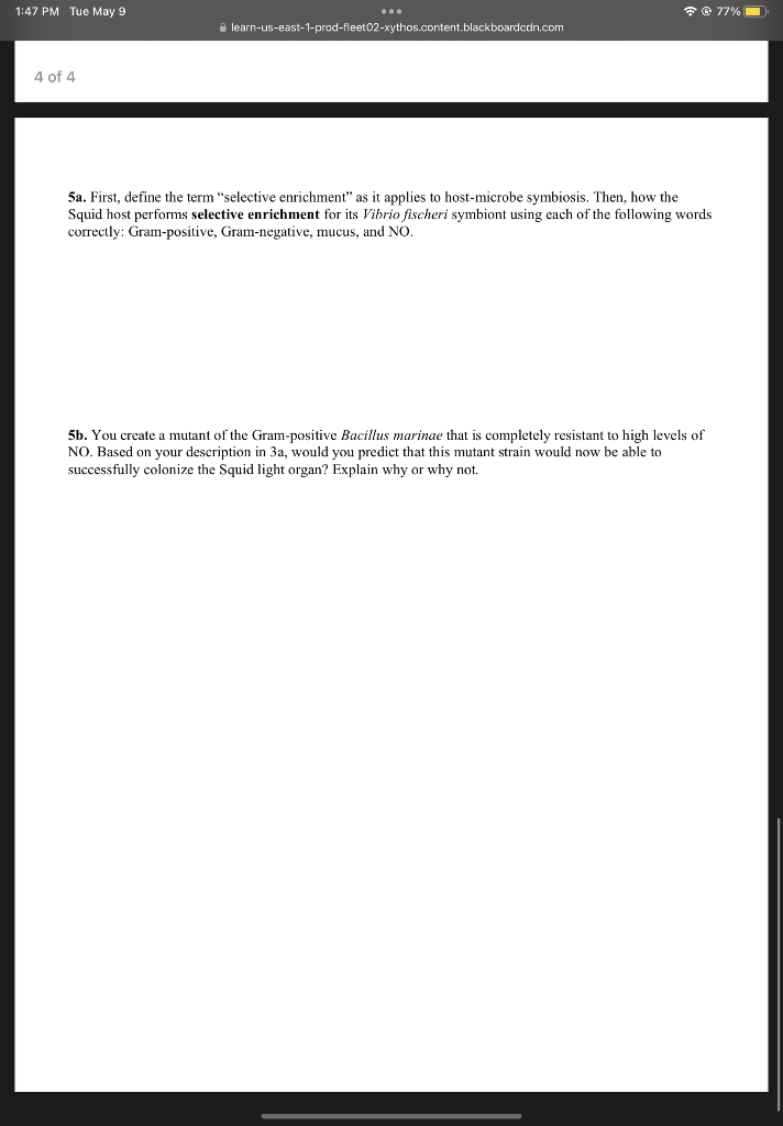 Solved 5a. First, define the term "selective enrichment" as | Chegg.com