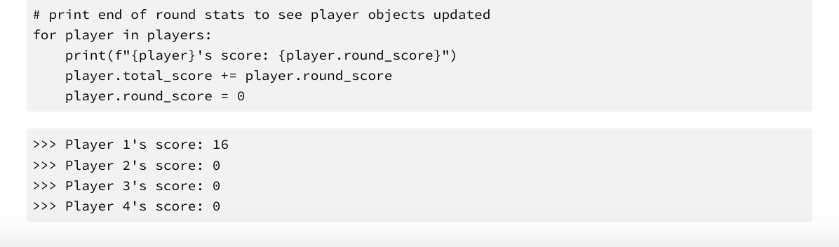 Create a class Round that takes a list of players | Chegg.com