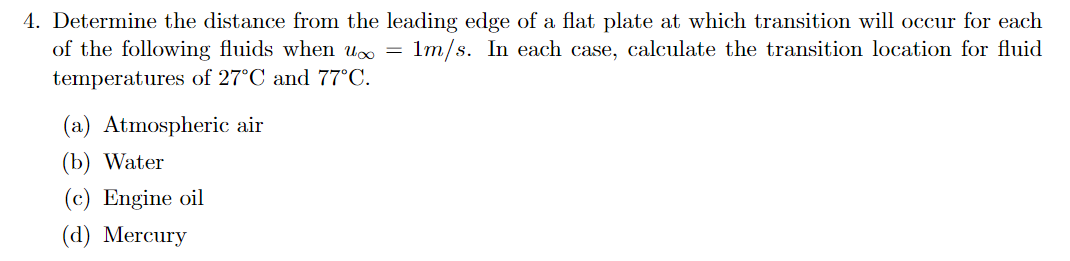 Solved Determine the distance from the leading edge of a | Chegg.com