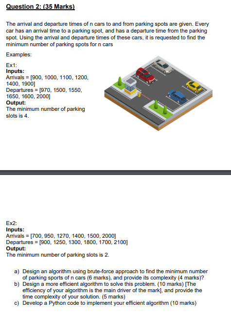 Solved Question 2: (35 Marks) The arrival and departure | Chegg.com