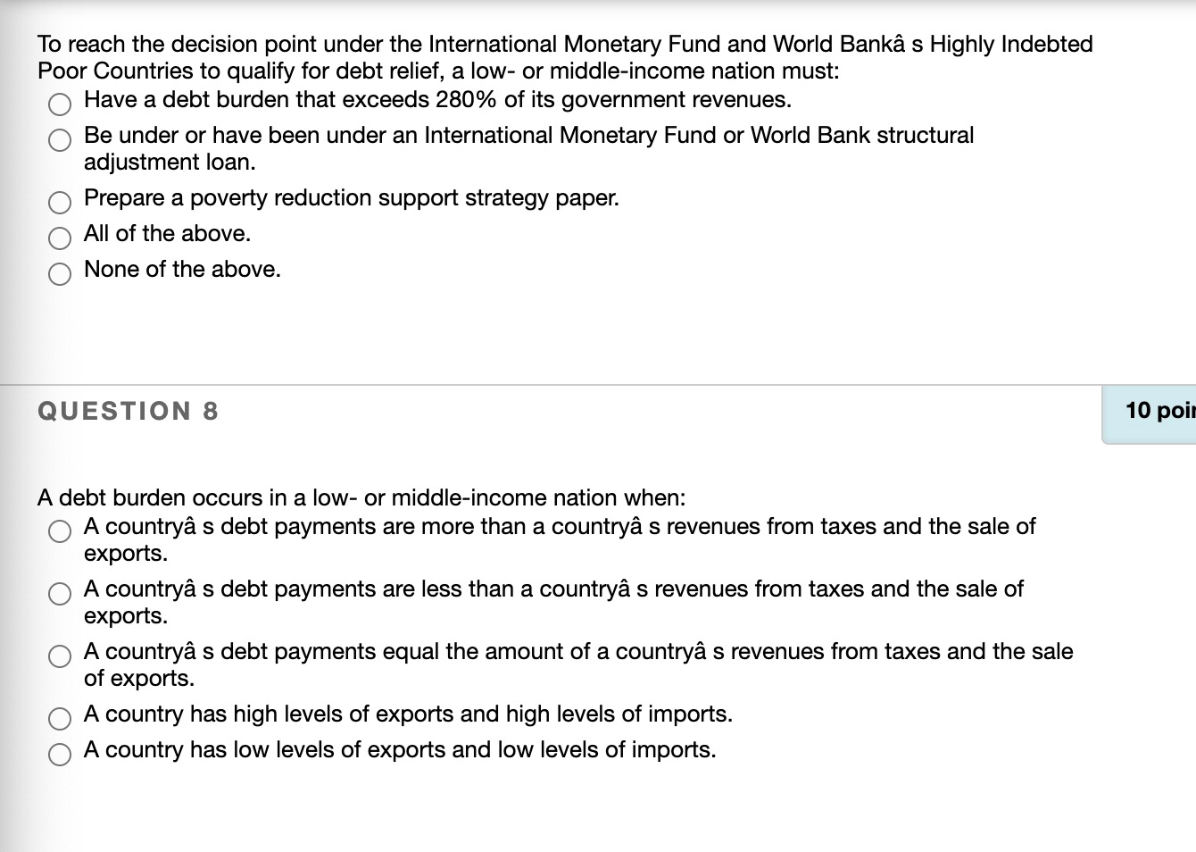 Solved To reach the decision point under the International | Chegg.com
