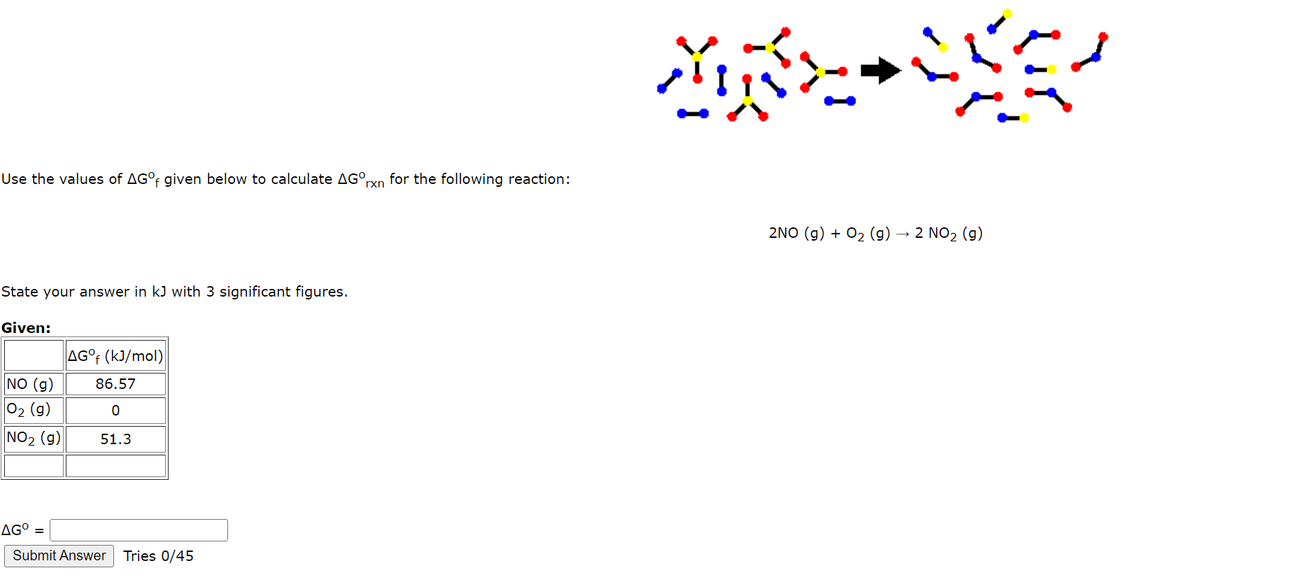 Solved Use the values of ΔG∘f given below to calculate | Chegg.com