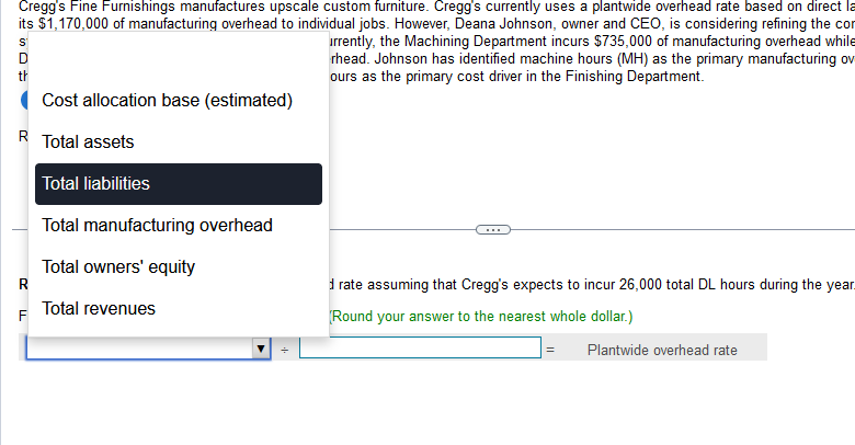 Solved Data tableIrate assuming that Cregg's expects to | Chegg.com