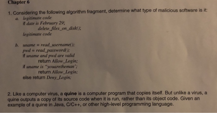 Solved Chapter 6 1. Considering the following algorithm | Chegg.com Solved Chapter 6 1. Considering the following algorithm | Chegg.com