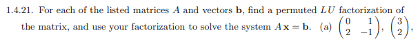 Solved How do you solve this problem? - Linear Algebra ( | Chegg.com