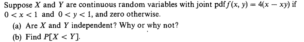 Solved Suppose x ﻿and Y ﻿are continuous random variables | Chegg.com