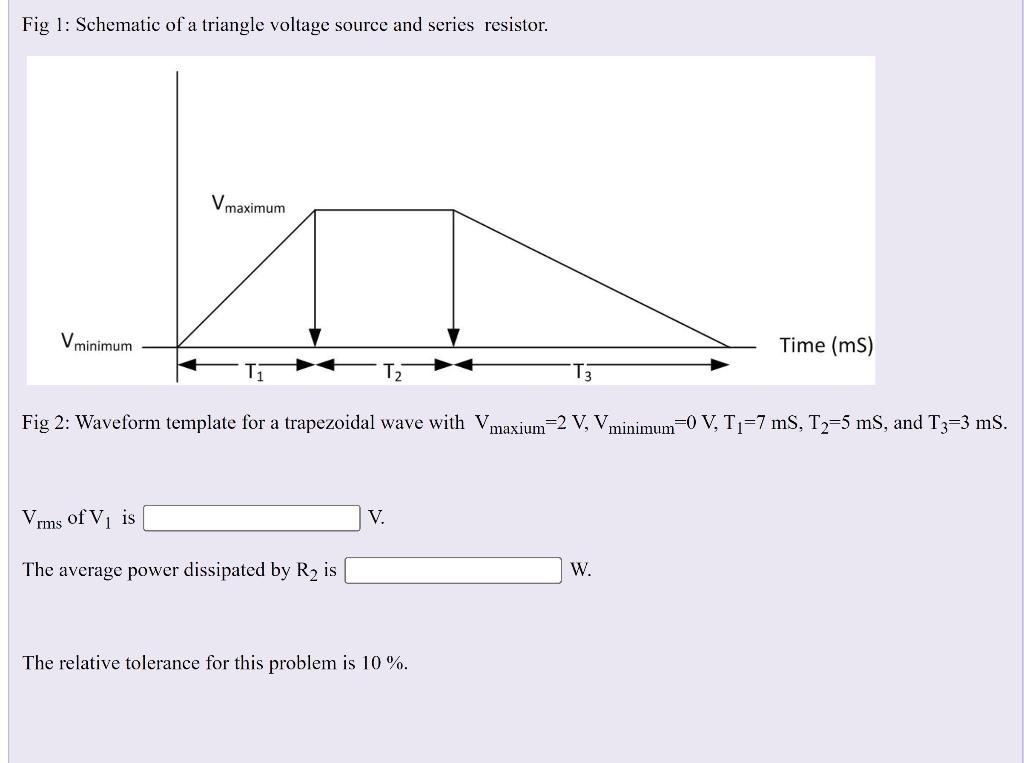 Solved Fig 1: Schematic of a triangle voltage source and | Chegg.com