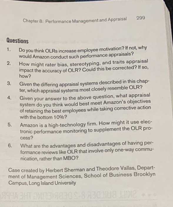 299 Chapter 8: Performance Management and Appraisal | Chegg.com