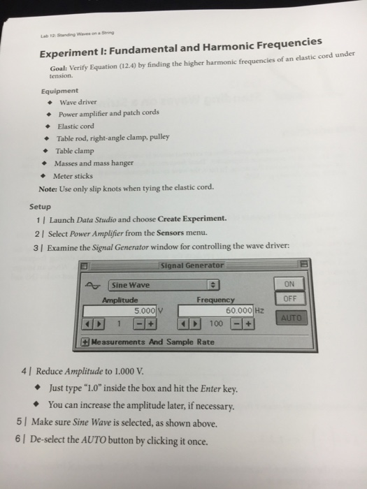 Solved Lab 12 Standing Waves on a String Introduction A | Chegg.com