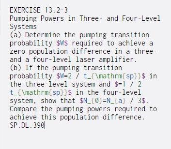 Solved EXERCISE 13.2-3 Pumping Powers in Three- and | Chegg.com