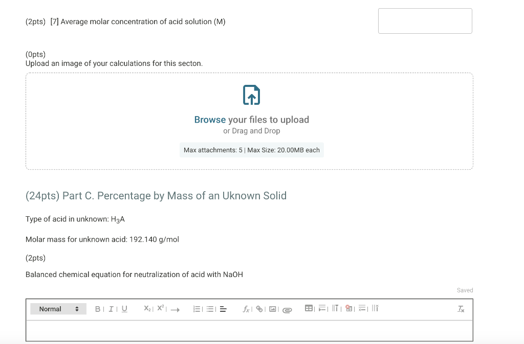 Solved (14pts) Part A. Standardization of a Sodium Hydroxide | Chegg.com