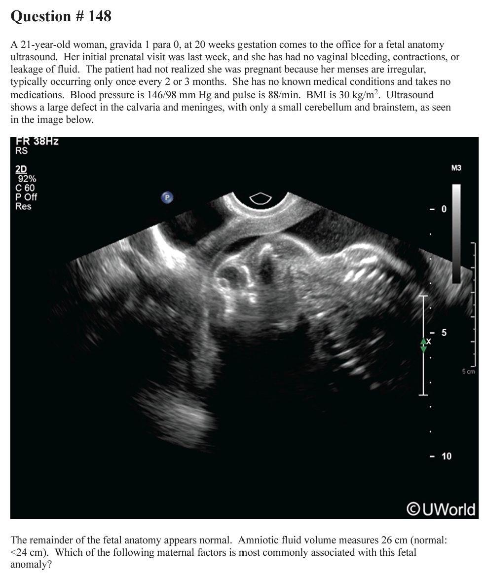 Solved Question # 148 A 21-year-old woman, gravida 1 para 0, | Chegg.com