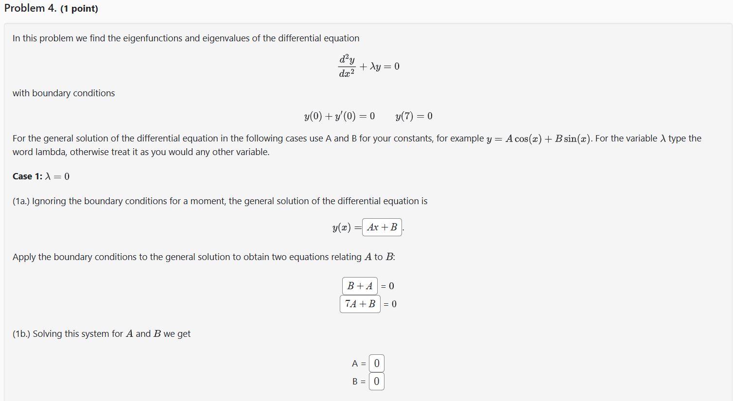 Solved In this problem we find the eigenfunctions and | Chegg.com