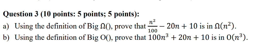Solved Question 3 (10 points: 5 points; 5 points): a) Using | Chegg.com
