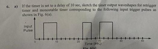Solved 6. a) If the timer is set to a delay of 10 sec, | Chegg.com