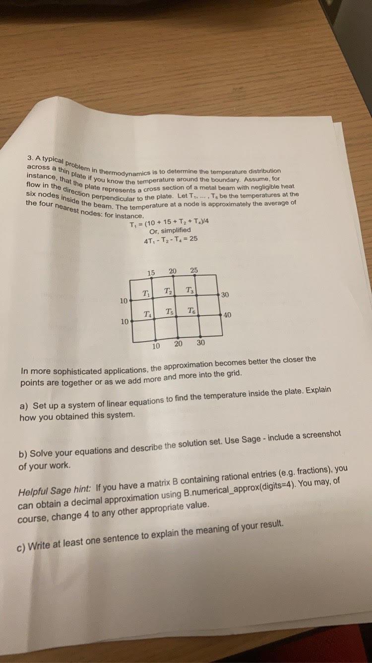 Solved 3. A typical Problem in thermodynamics is to | Chegg.com
