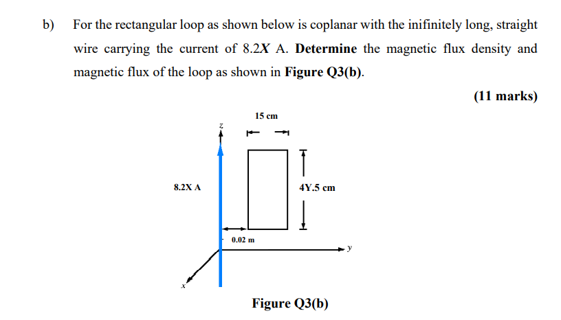 Solved b) For the rectangular loop as shown below is | Chegg.com