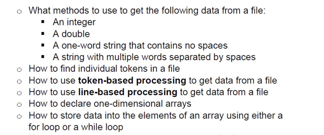 Solved o What methods to use to get the following data from | Chegg.com