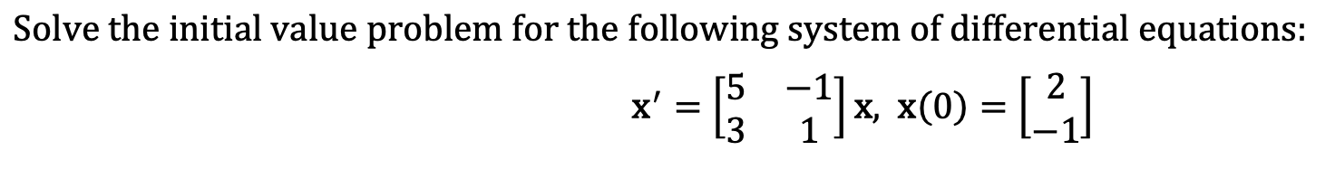 Solved Solve the initial value problem for the following | Chegg.com
