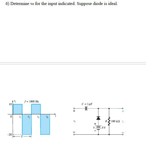 Solved 6) Determine vo for the input indicated. Suppose | Chegg.com Solved 6) Determine vo for the input indicated. Suppose | Chegg.com
