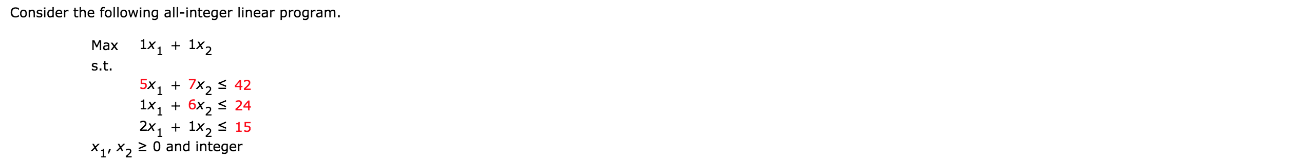 Solved Consider The Following All Integer Linear Program 