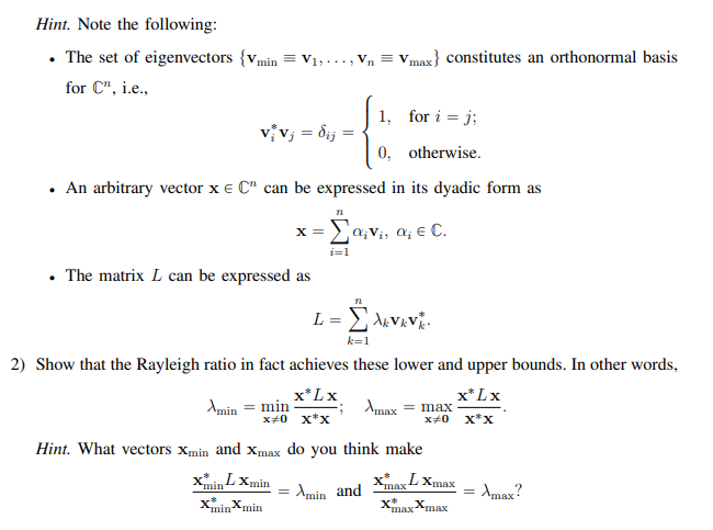 Solved Consider the Hermitian matrix Le Cnxn. Suppose A = | Chegg.com Solved Consider the Hermitian matrix Le Cnxn. Suppose A = | Chegg.com