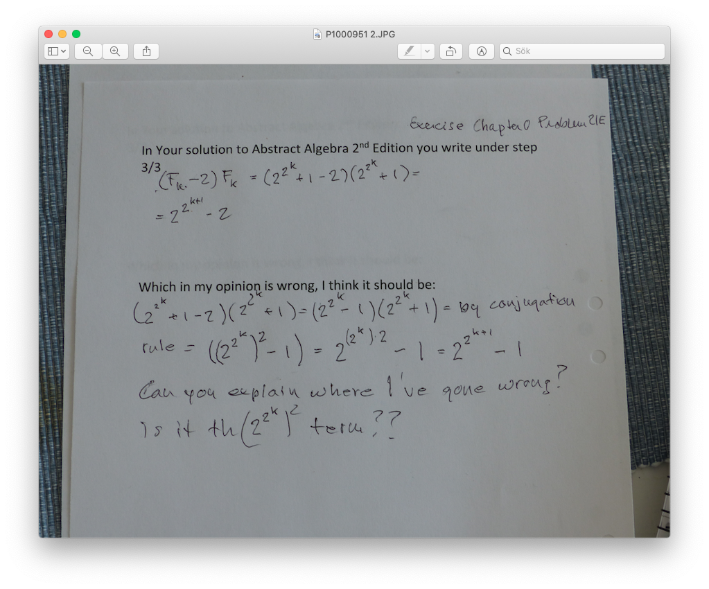 Solved I Have A Question About Abstract Algebra By Chegg