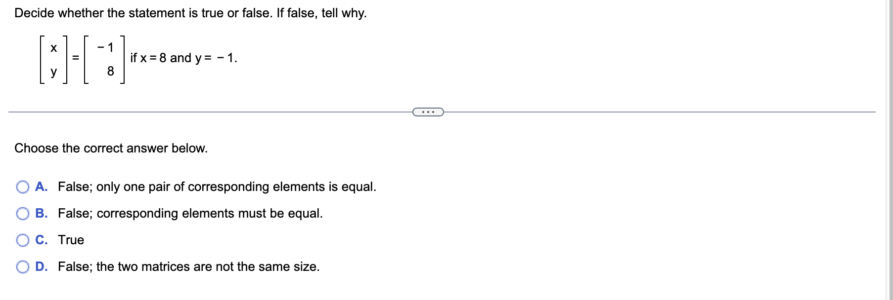 Solved Decide whether the statement is true or false. If | Chegg.com