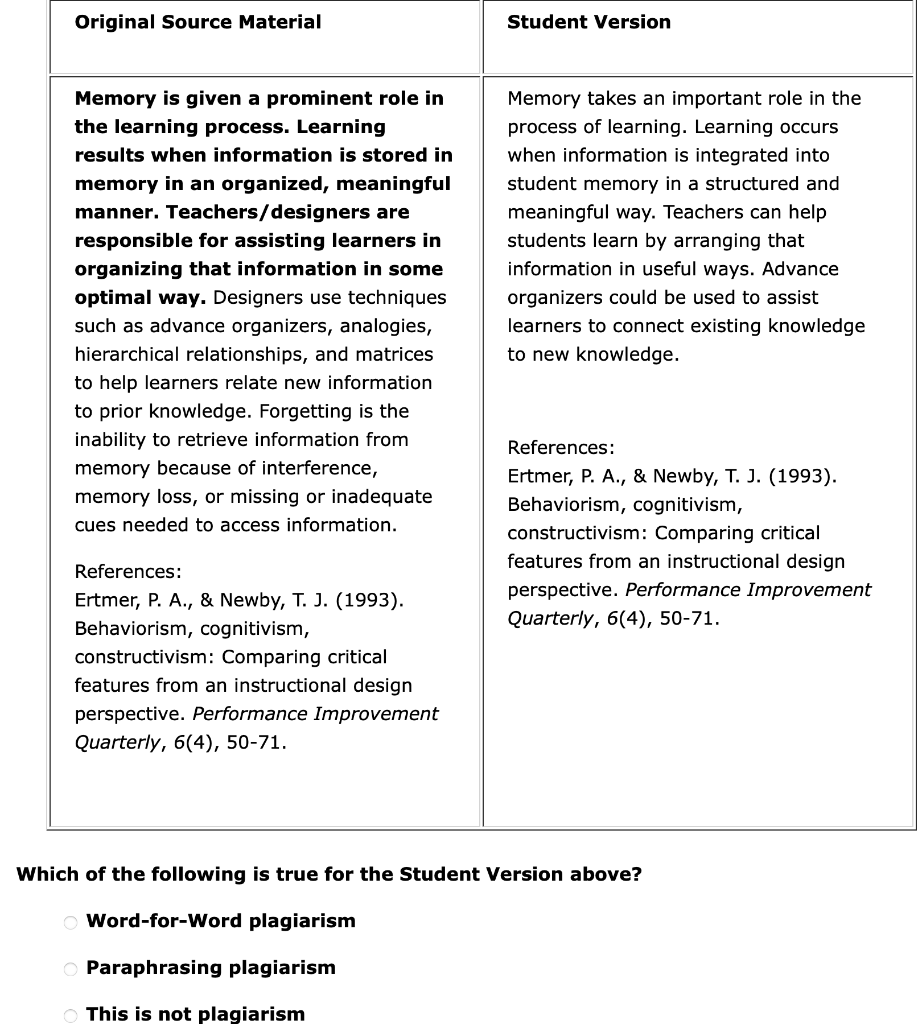 Solved In the case below, the original source material is | Chegg.com