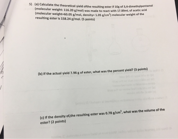 Solved (a) Calculate the theoretical yield of the resulting | Chegg.com