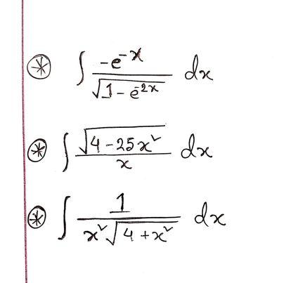 Solved -ex dx √1-e2x √4-25x dx ® . 1 xJutx dx X | Chegg.com