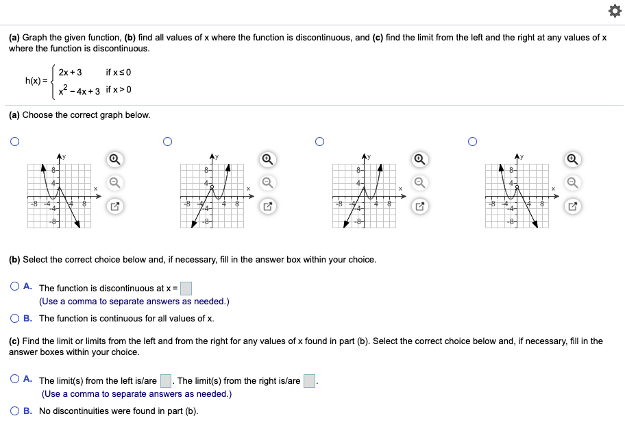 Solved o (a) Graph the given function, (b) find all values | Chegg.com