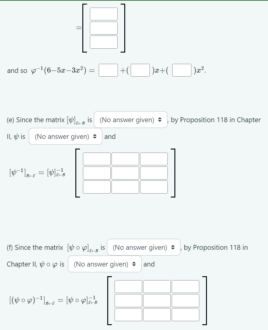 Solved Consider the following linear transformations: | Chegg.com