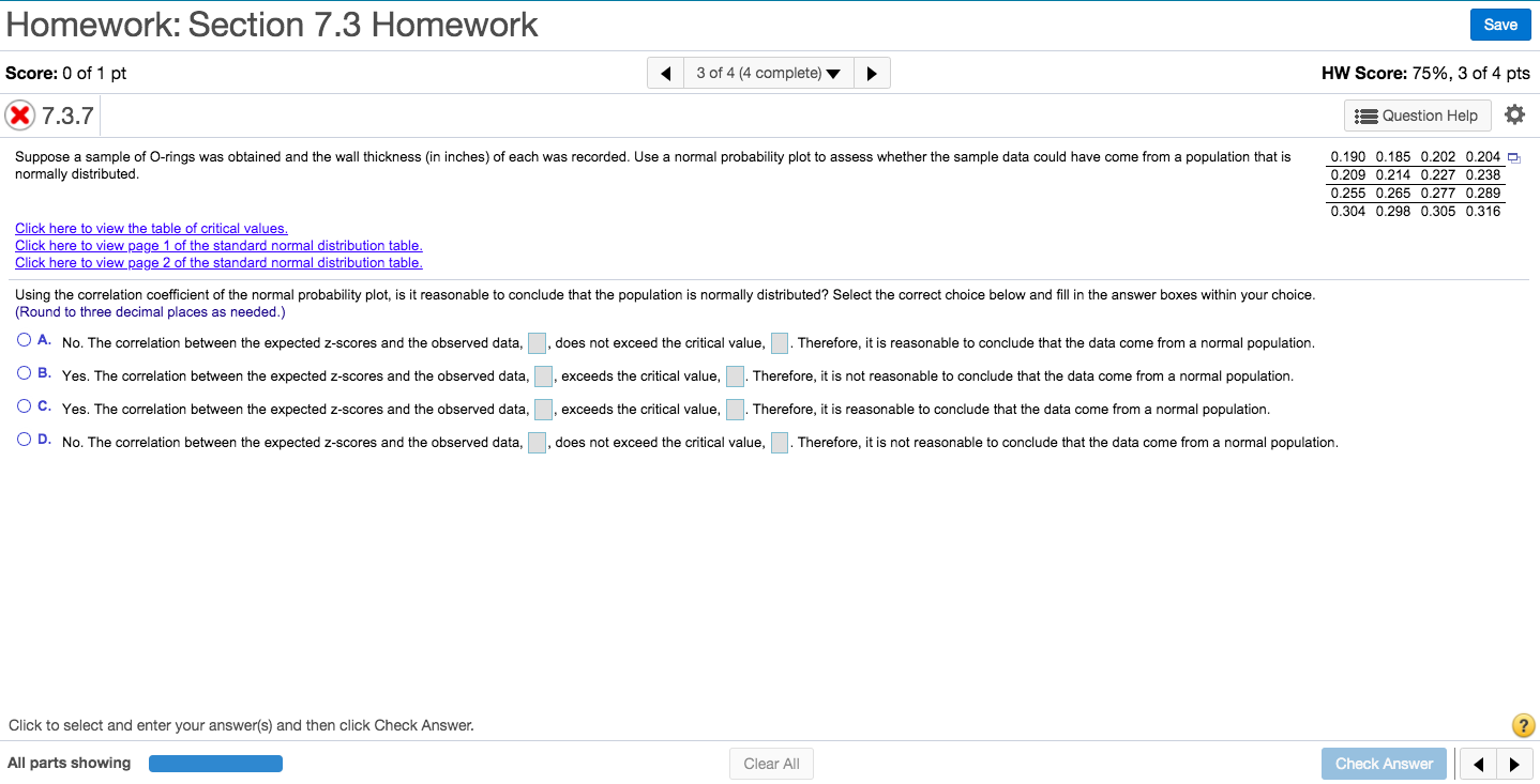 Solved Homework Section 7 3 Homework Save Score 0 Of 1 Pt