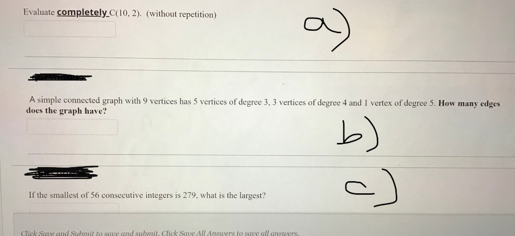 Solved Evaluate completely_C(10,2). (without repetition) a ) | Chegg.com