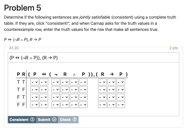 Solved Problem 5 Determine if the following sentences are | Chegg.com