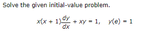 Solved Solve the given initial-value problem. | Chegg.com