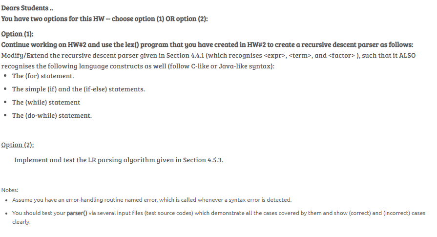 4.4.1 The Recursive-Descent Parsing Process A | Chegg.com