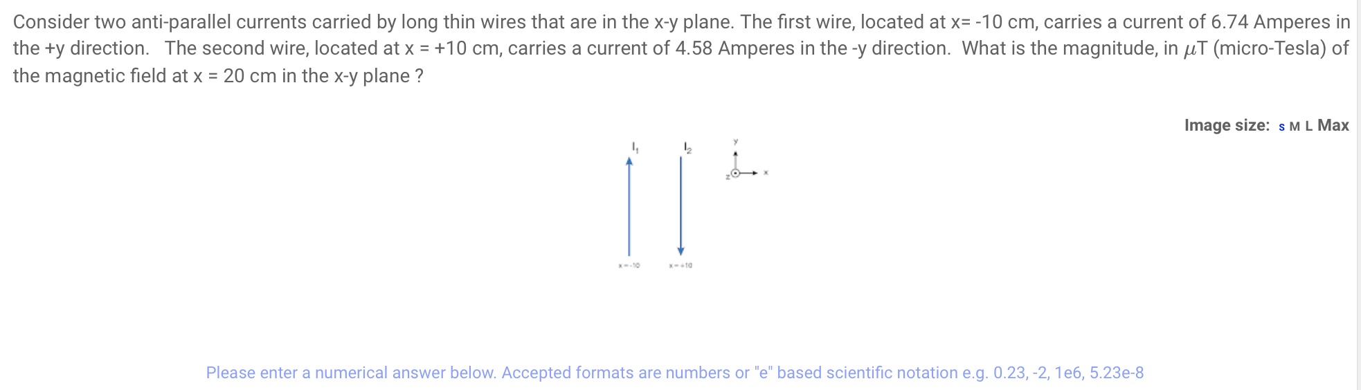 Solved Consider two anti-parallel currents carried by long | Chegg.com