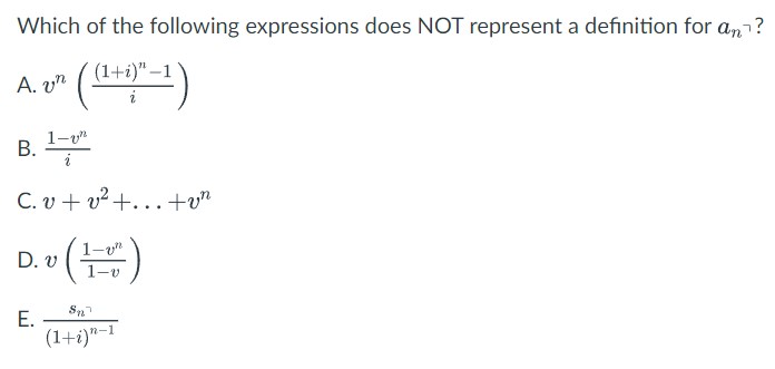 Which of the following expressions does NOT represent | Chegg.com