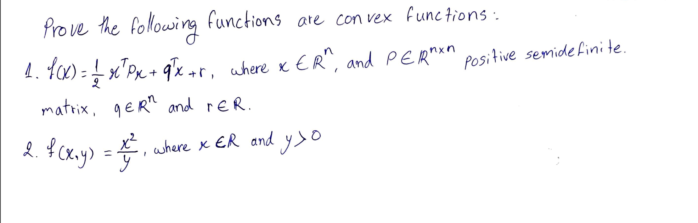 Prove the following functions are convex functions: | Chegg.com