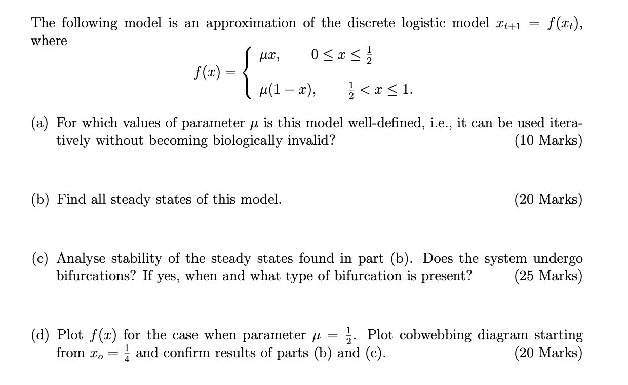 f(xt), The following model is an approximation of the | Chegg.com