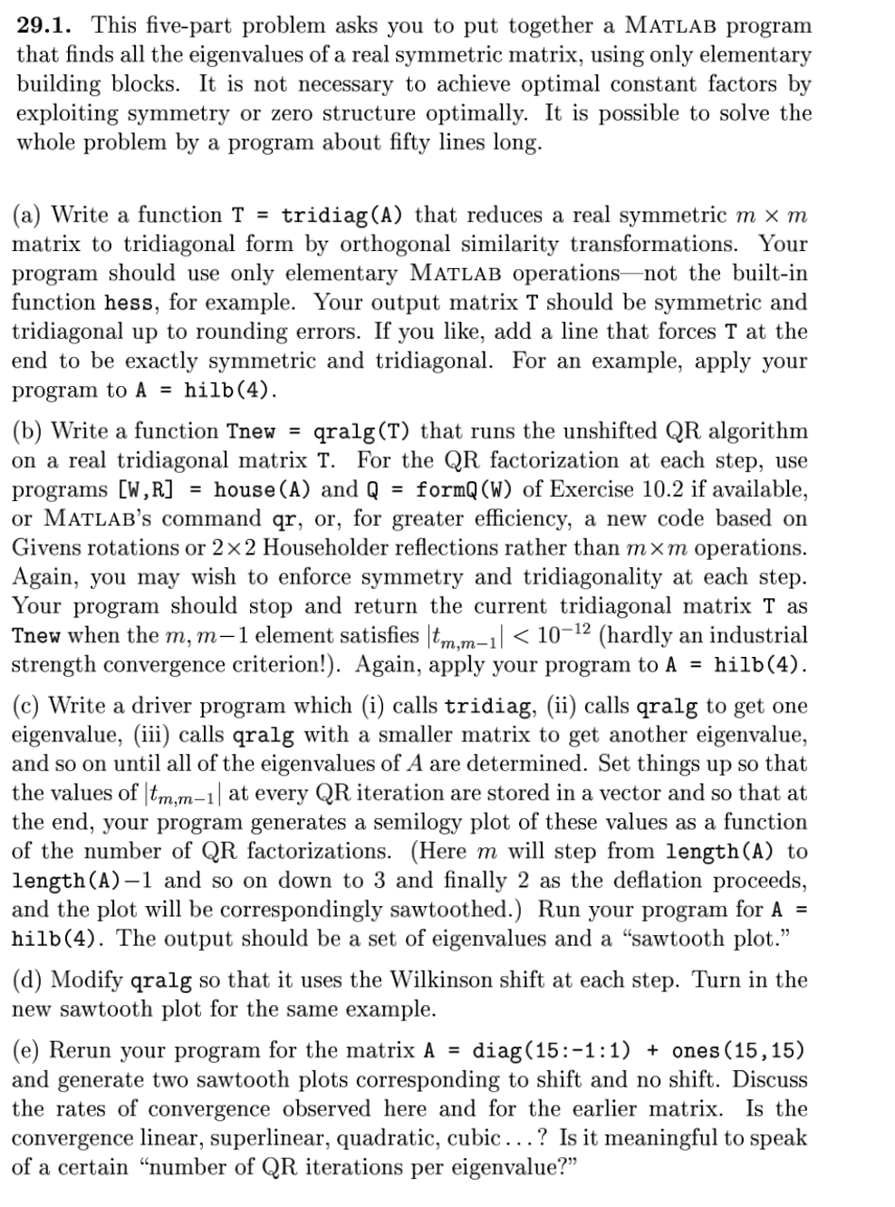 Solved 29.1. This five-part problem asks you to put together | Chegg.com