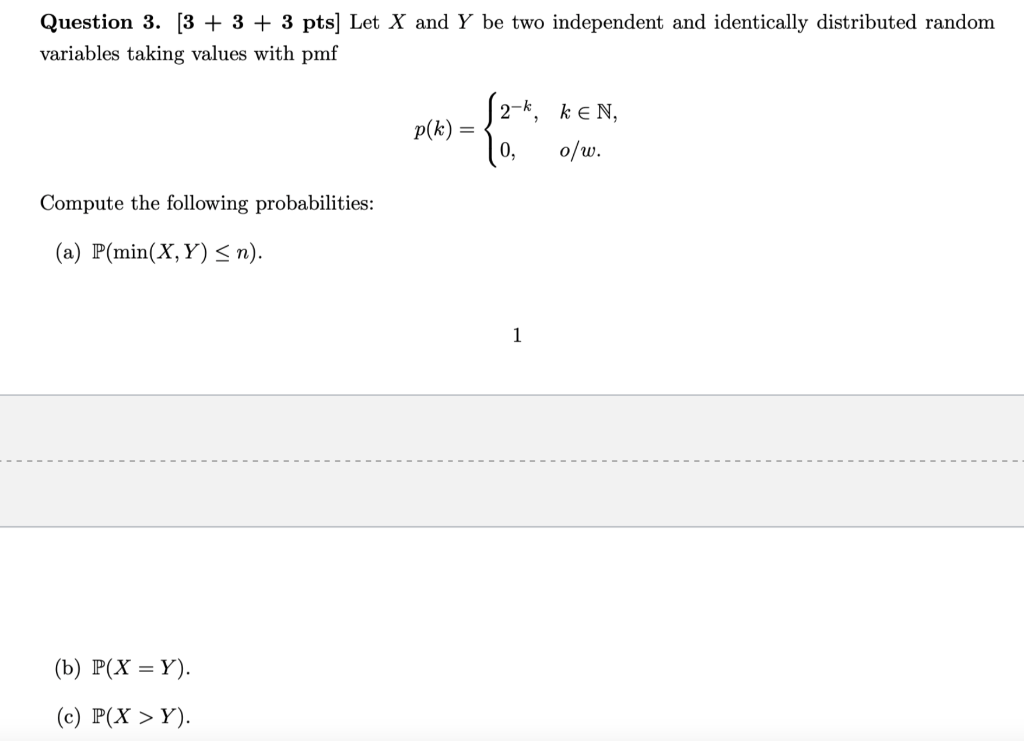 Solved Let X and Y be two independent and identically | Chegg.com