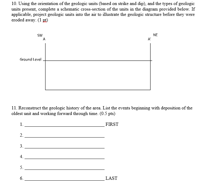 Solved Exercise 5: Constructing a geologic cross-section 8. | Chegg.com