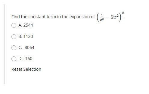 Solved 8 Find the constant term in the expansion of (* - | Chegg.com