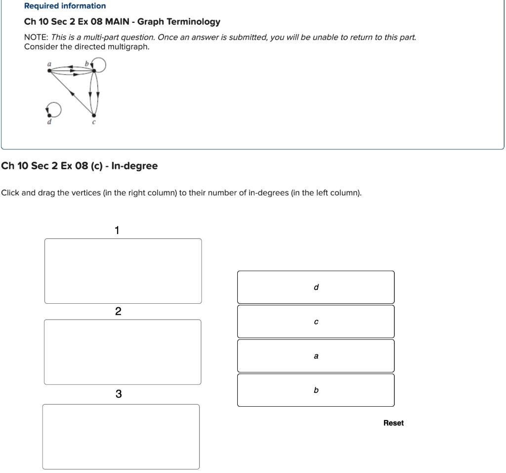 Solved Ch 10 Sec 2 Ex 08 MAIN - Graph Terminology NOTE: This | Chegg.com