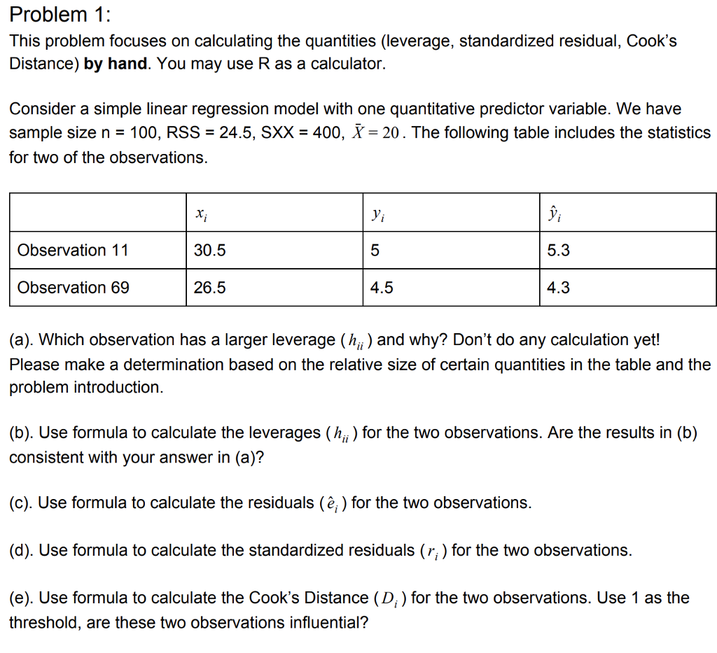 Solved Problem 1 This problem focuses on calculating the | Chegg.com
